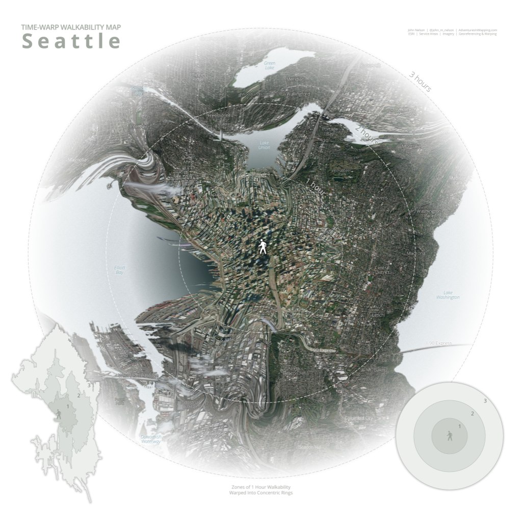 Time Warp Walkability Map of Seattle – Adventures In Mapping