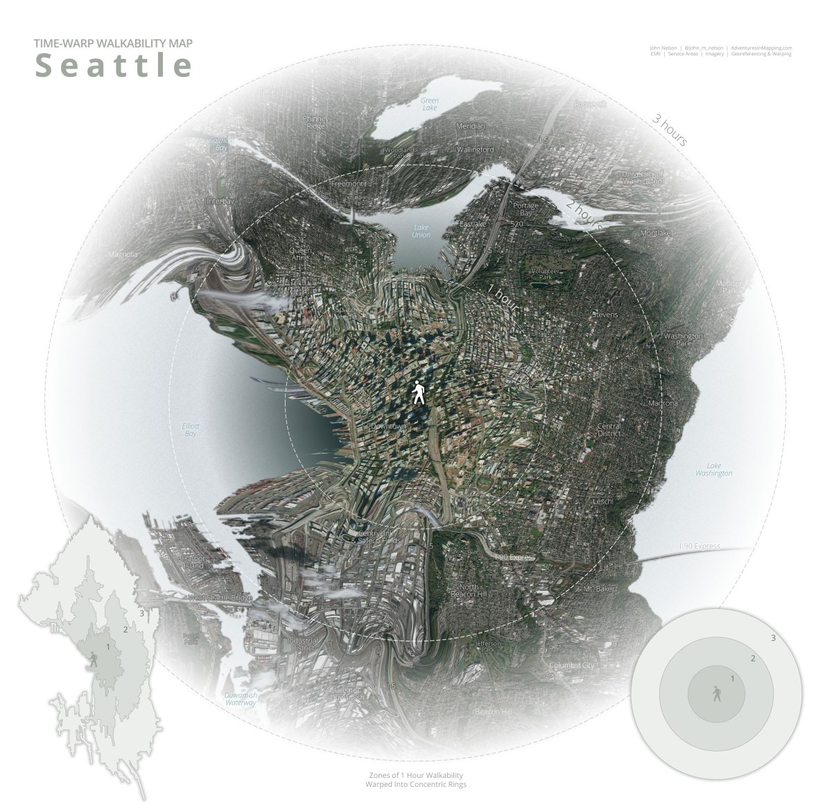 Time Warp Walkability Map of Seattle – Adventures In Mapping