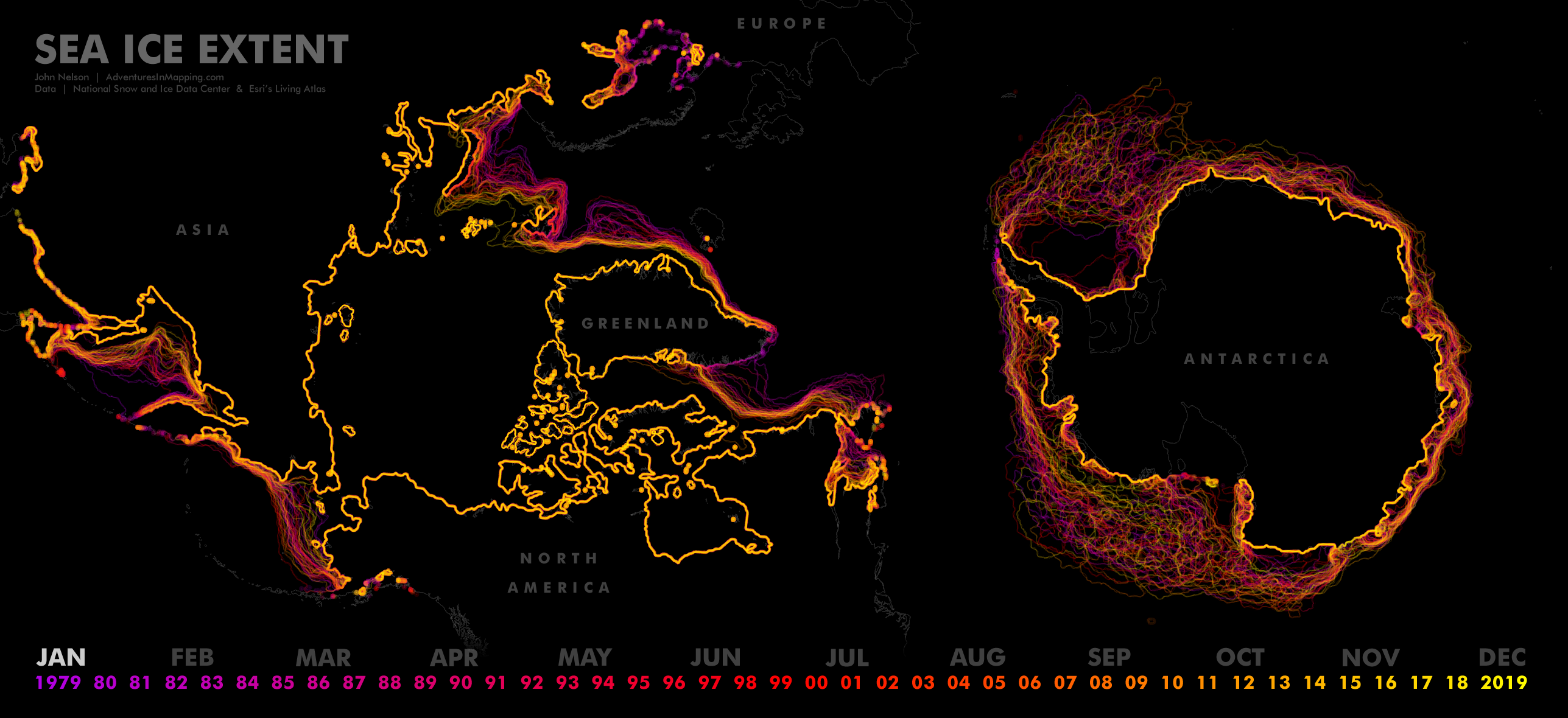 Historic Sea Ice Extents – Adventures In Mapping