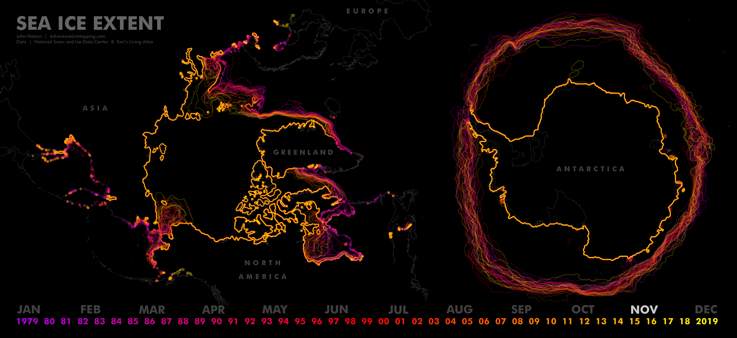 Historic Sea Ice Extents – Adventures In Mapping