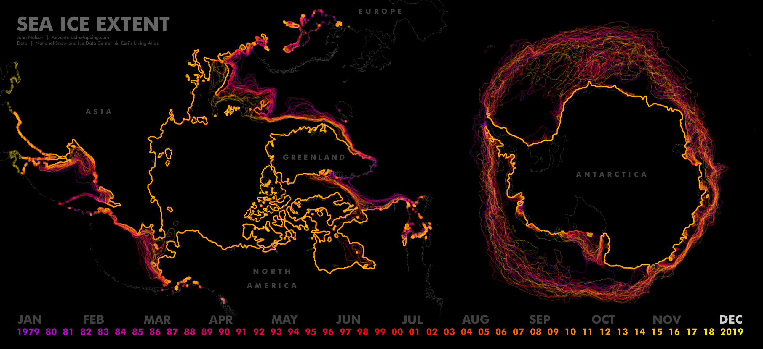 Historic Sea Ice Extents – Adventures In Mapping