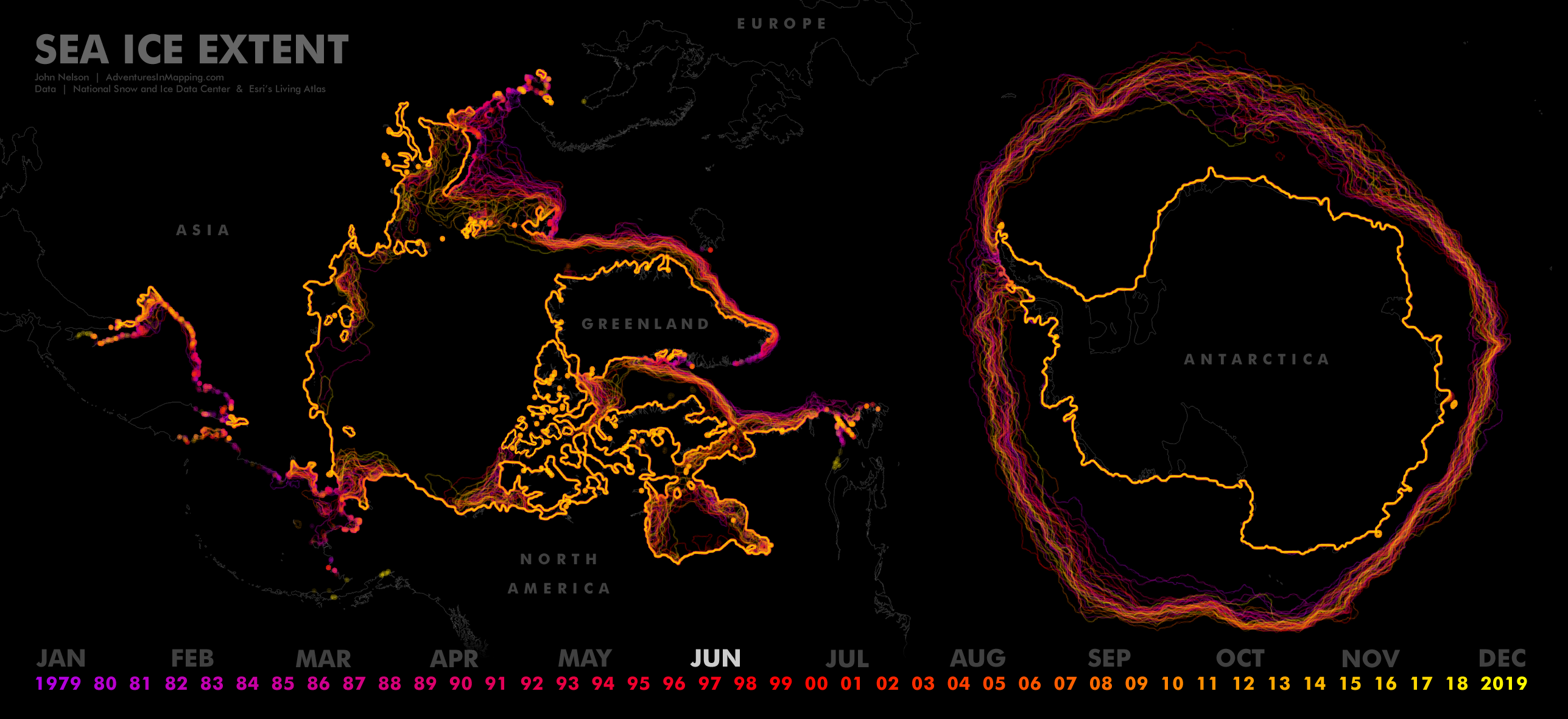 Historic Sea Ice Extents – Adventures In Mapping