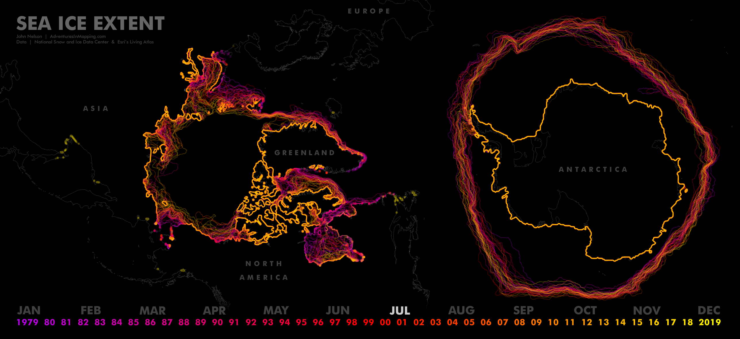Historic Sea Ice Extents – Adventures In Mapping
