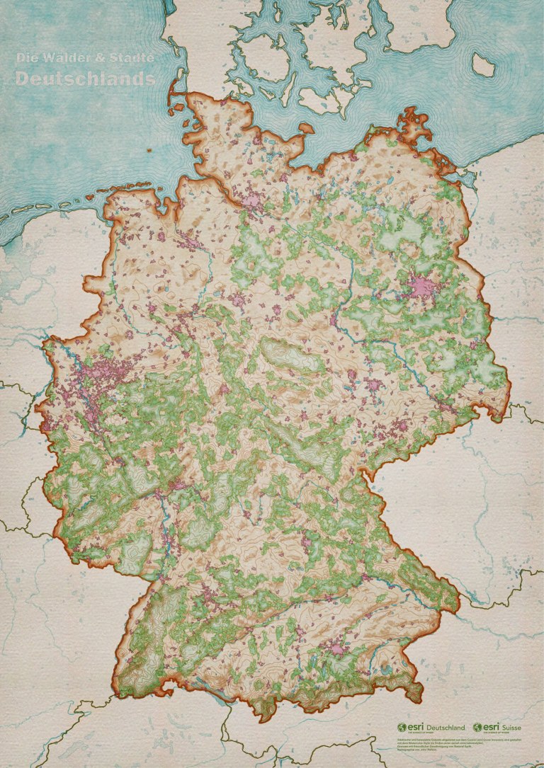 Condensed How-To: Watercolor Map of Germany – Adventures In Mapping