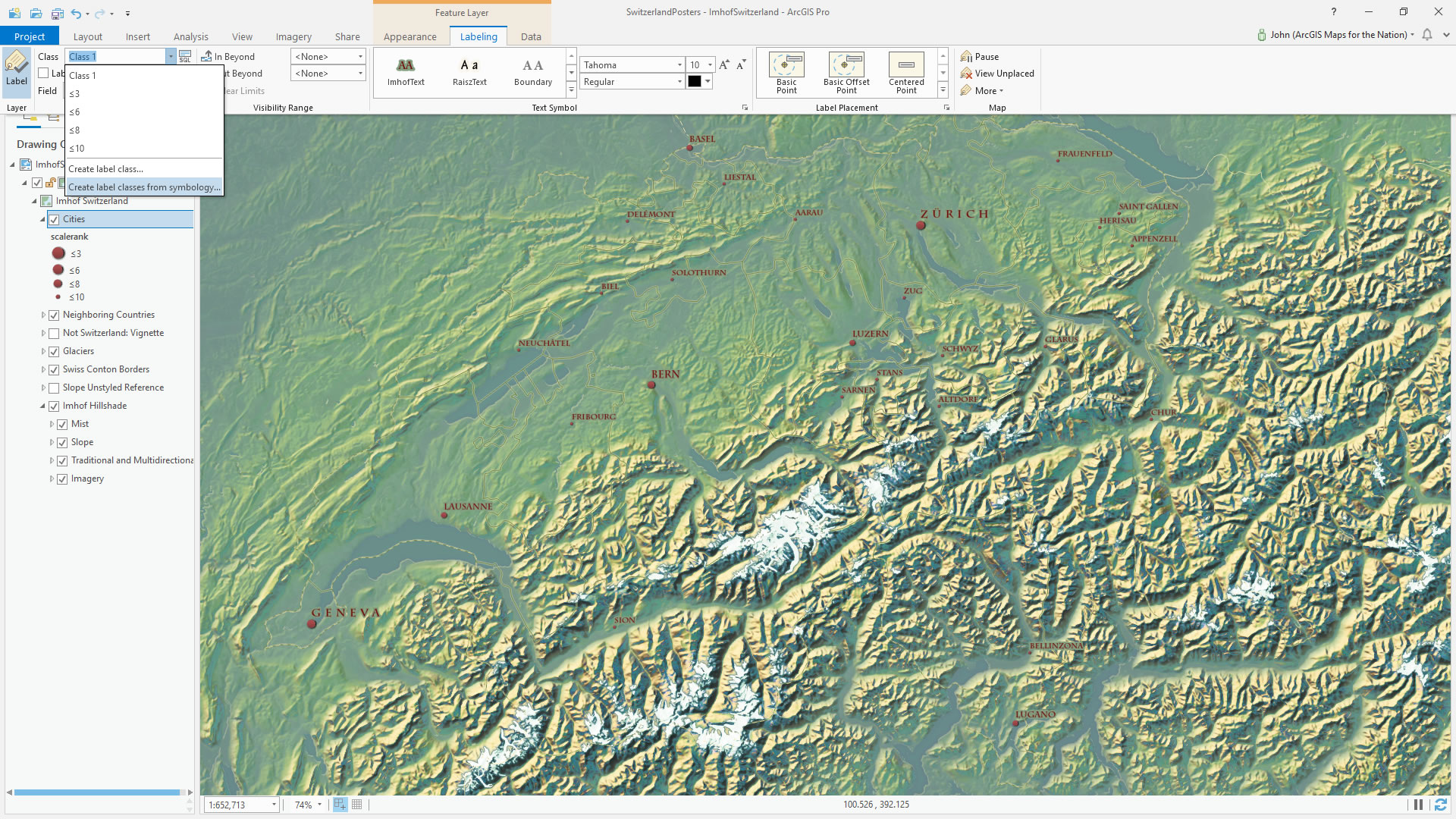Condensed How-To: Updated Imhof-Style Map of Switzerland – Adventures ...