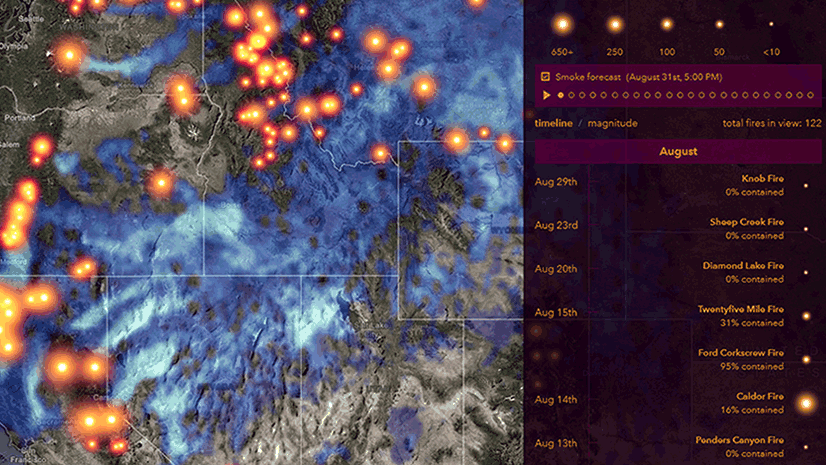 Smoke Forecast Timeline added to the USA Wildfires Map – Adventures In ...